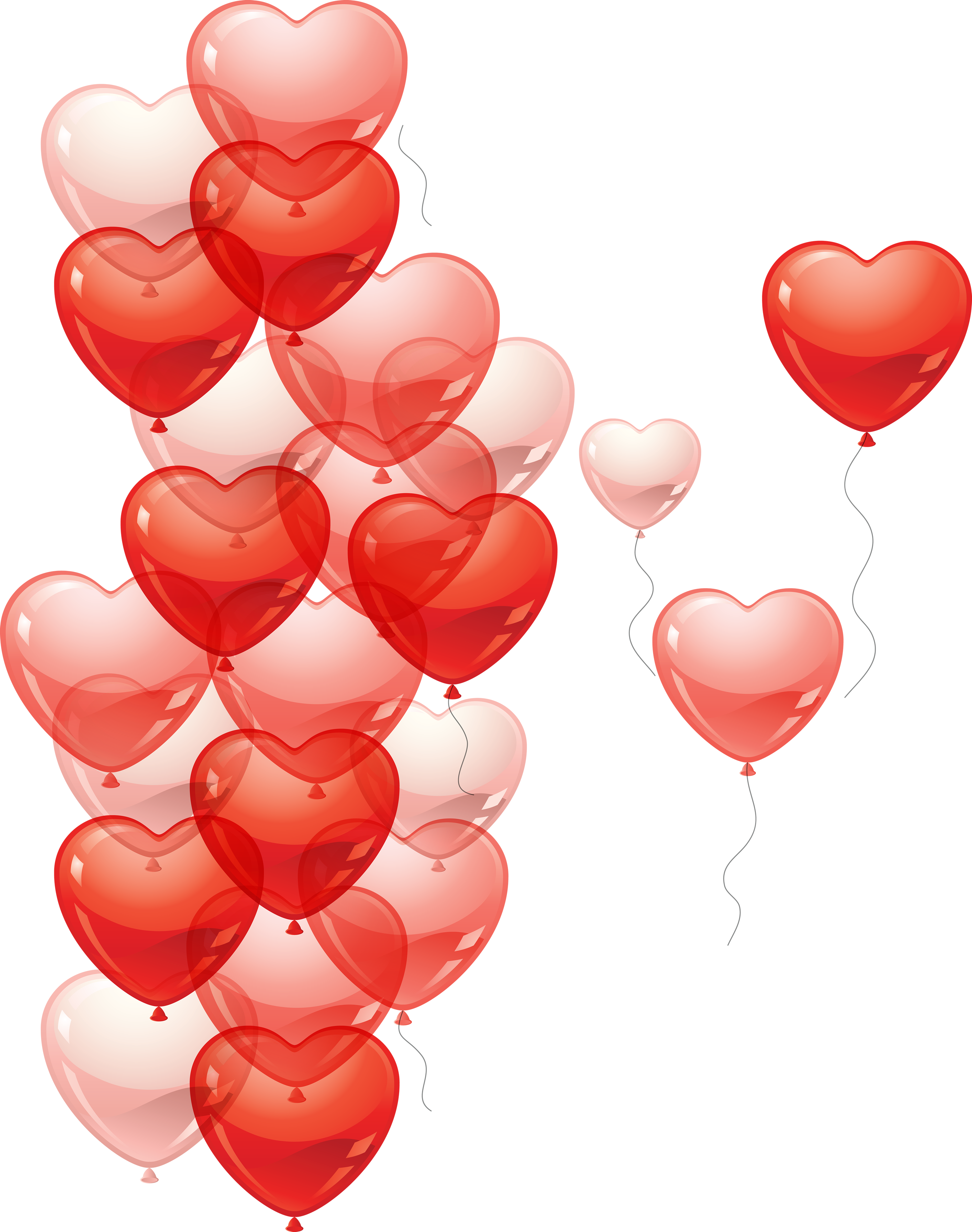 Many Flying Heart Balloons PNG Image PurePNG Free Transparent CC0 