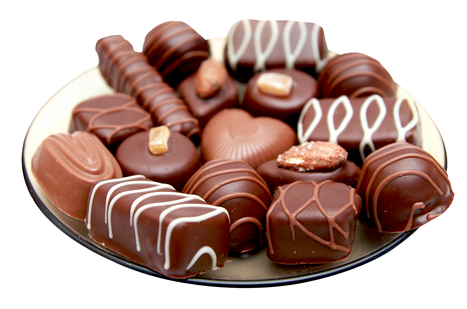 Download Chocolates In Plate PNG Image For Free