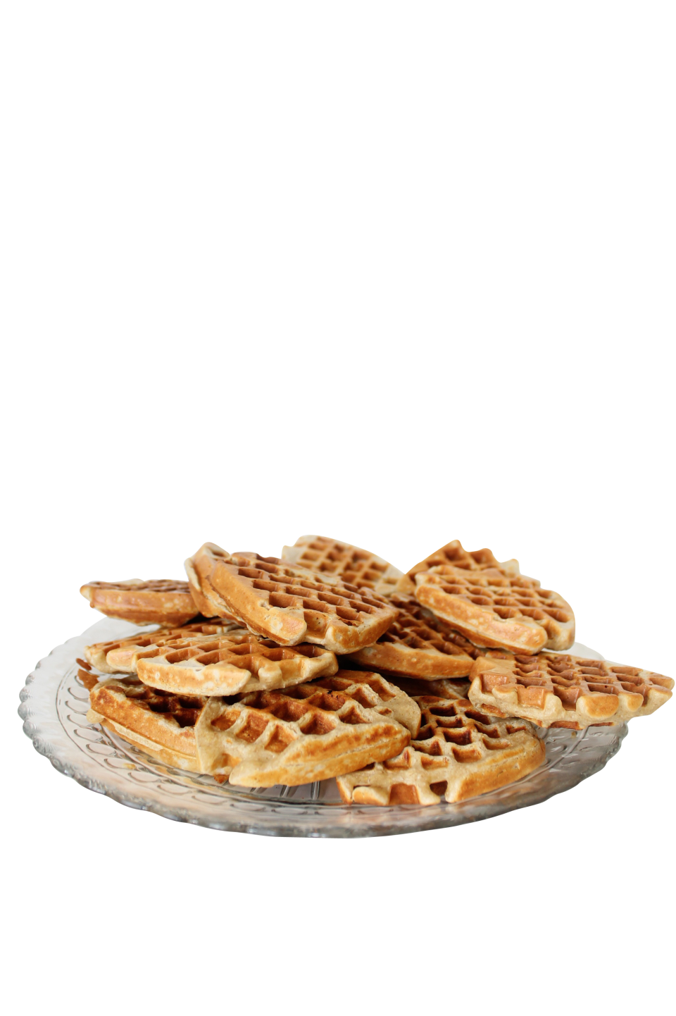 Baked Brown Waffles in a Plate PNG Image - PurePNG | Free transparent ...